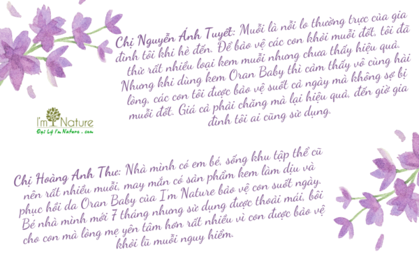 [Freeship] Kem muỗi Oran Baby I'M NATURE - Đại Lý I'm Nature